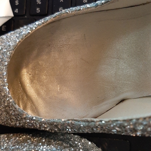 Stuart Weitzman | Shoes | Stuart Weitzman Silver Glitter Heels | Poshmark
